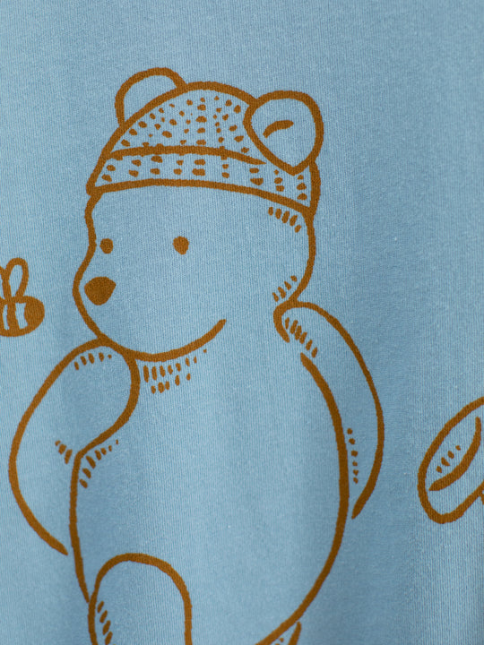 The Silly Ole Bear Oversized Tee in Sky Blue – Subtle Dust