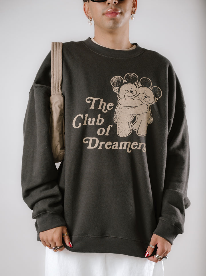 The Dreamer Bears Oversized Crewneck in Vintage Black – Subtle Dust