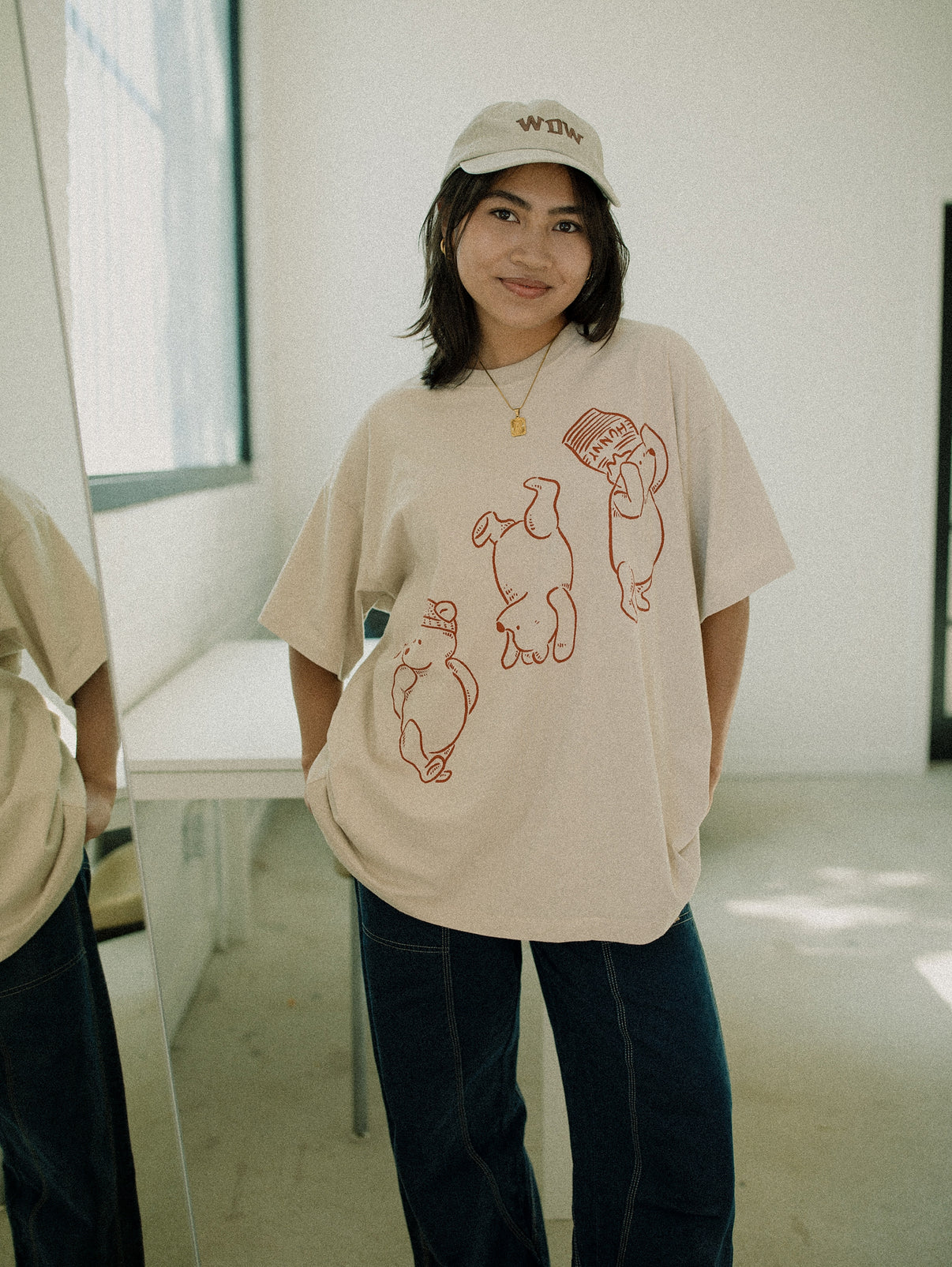 The Silly Ole Bear Oversized Tee in Sand – Subtle Dust
